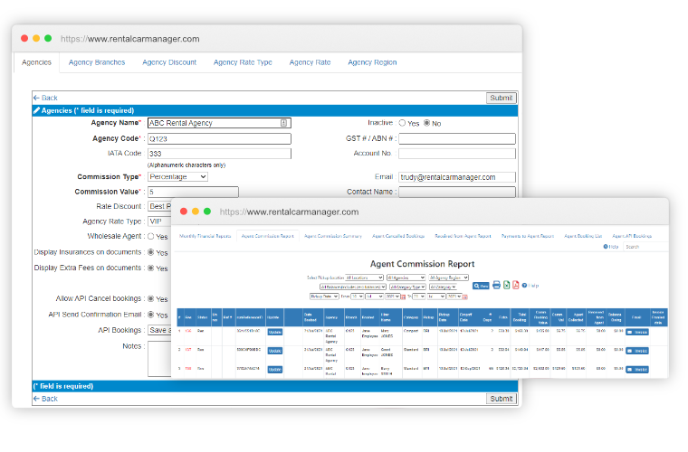 Agent Integration - Rental Car Manager