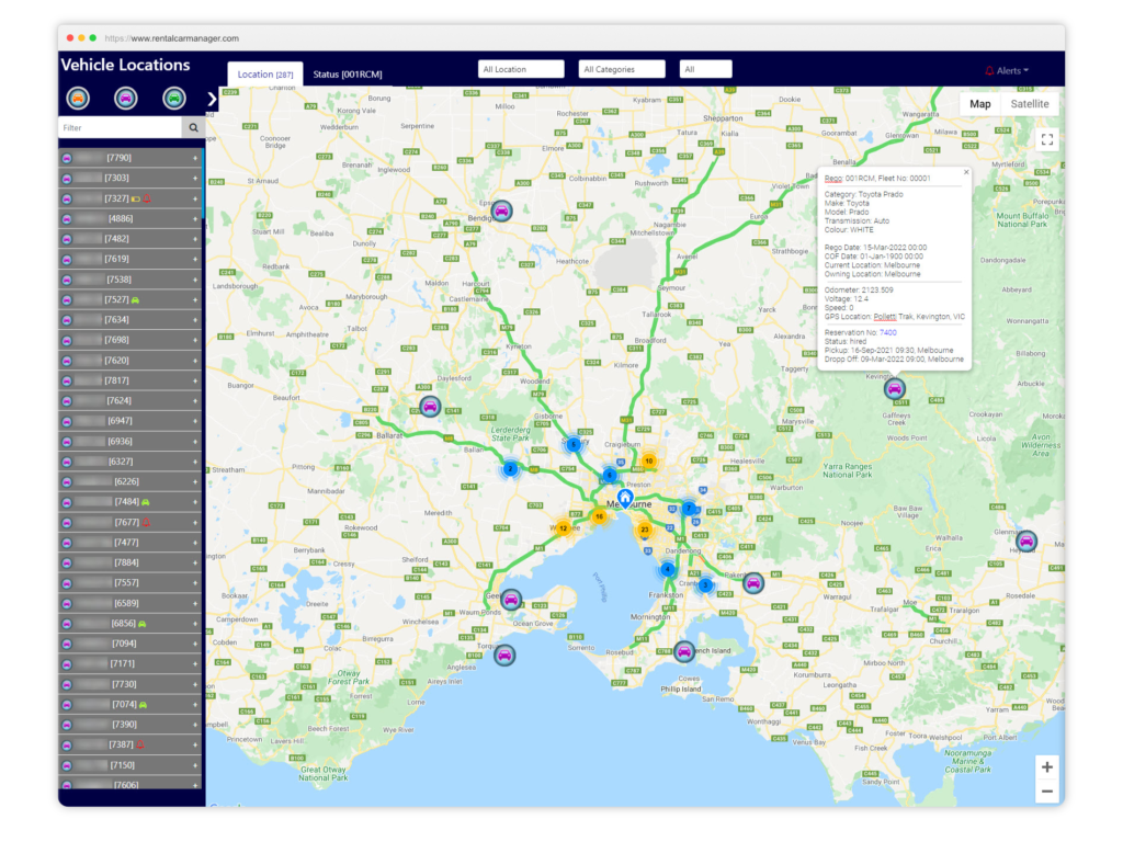 GPS Tracking | Rental Car Manager